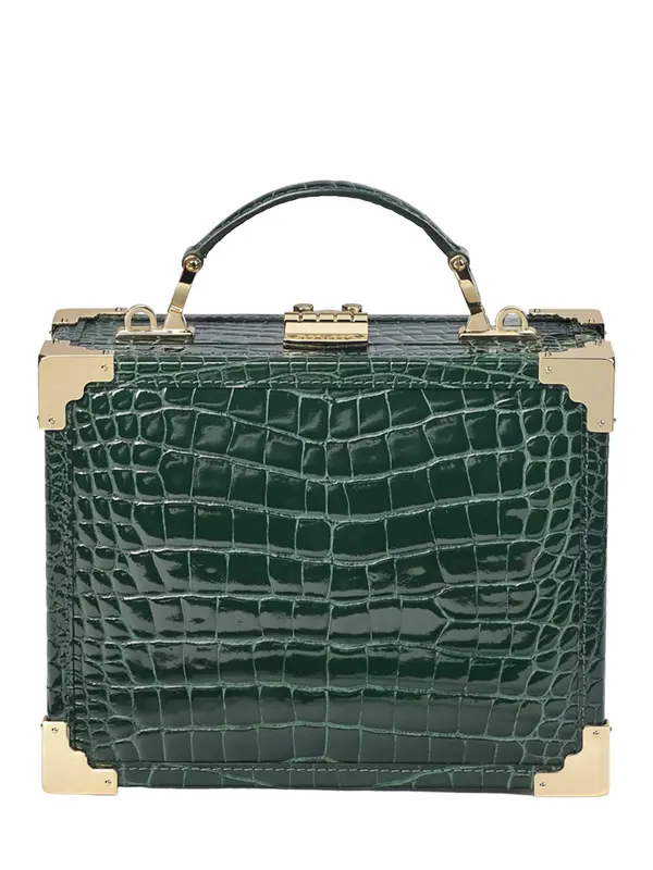 ASPINAL OF LONDON Mini Trunk Clutch Bag - Green
