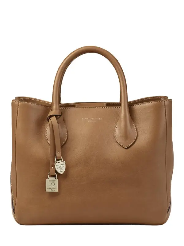 ASPINAL OF LONDON Midi Leather London Tote Bag - Brown