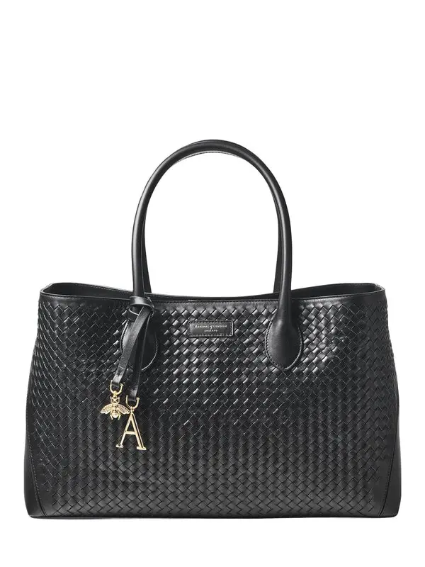ASPINAL OF LONDON Leather London Tote - Black