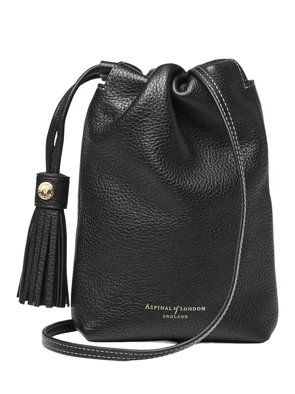 ASPINAL OF LONDON Leather Hudson Cross-body Bag - Black