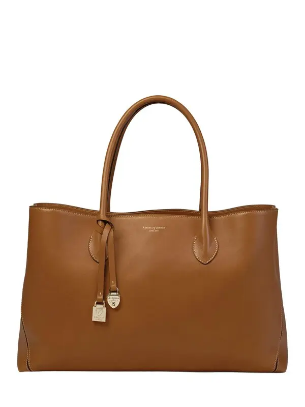 ASPINAL OF LONDON Leather London Tote Bag - Brown
