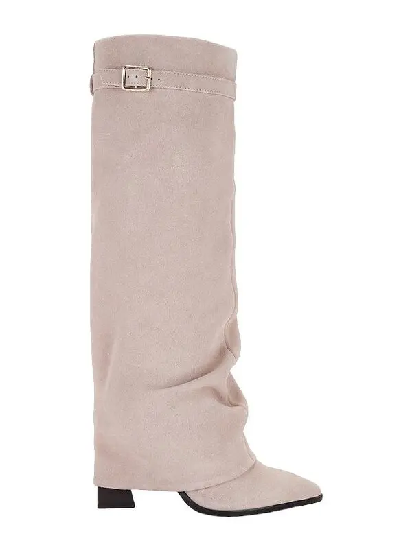 Free People Felicity Foldover Suede Boot - Brown