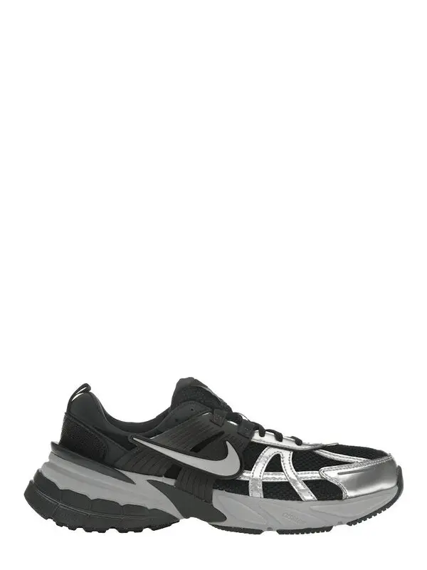 Nike V2k Run Metallic Silver Sneakers - Black/anthracite/dark Smoke Grey