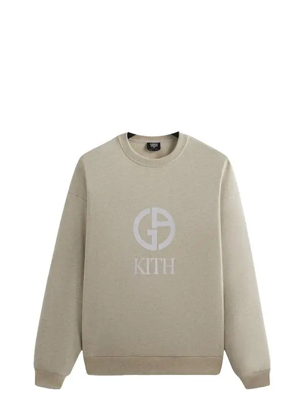 Kith X Giorgio Armani Nelson Crewneck Sweatshirt - Light Grey