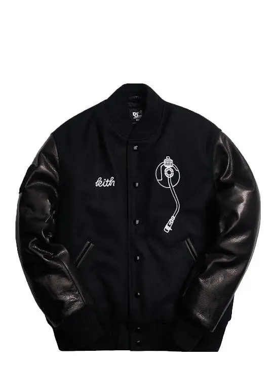 Kith X Golden Bear X Def Jam Varsity Jacket - Black