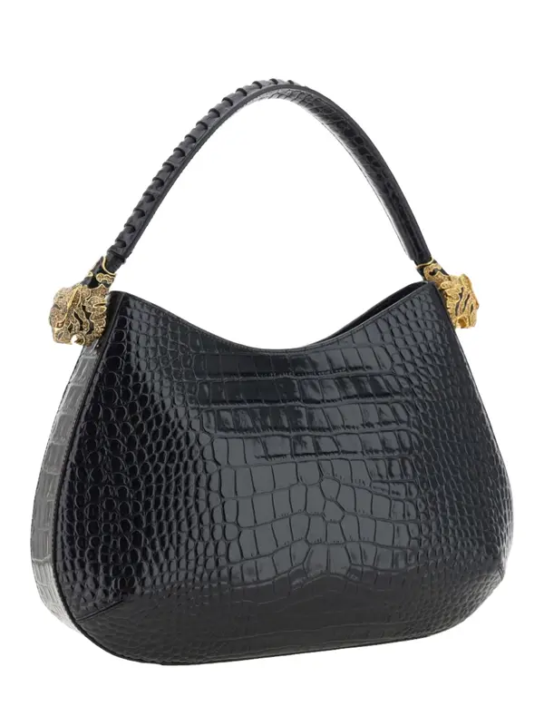 Roberto Cavalli Roar Hobo Handbag - Black
