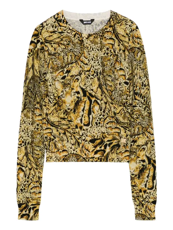 Just Cavalli Leopard-print Sweater - Neutrals