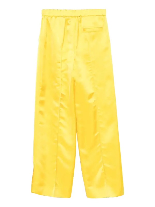 JIL SANDER Satin Trousers - Yellow