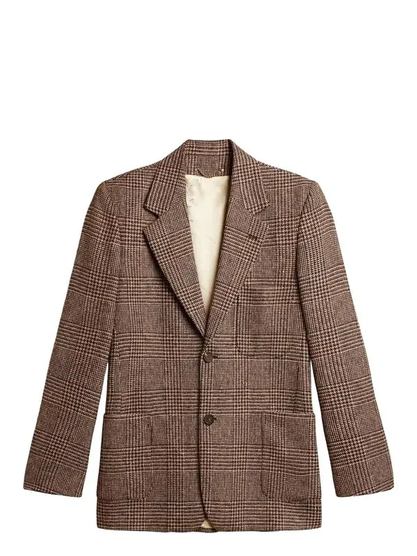 GOLDEN GOOSE Checked Blazer - Brown