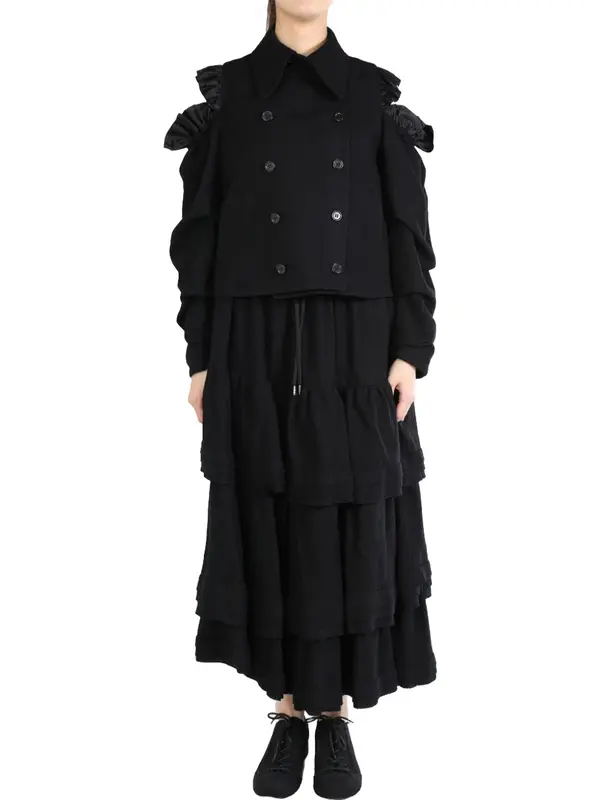 Noir Kei Ninomiya Wrinkled Jacket - Black