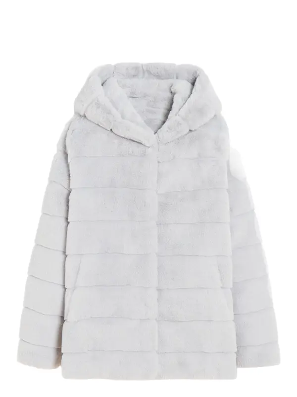 Apparis Goldy Hooded Faux-fur Coat - Grey