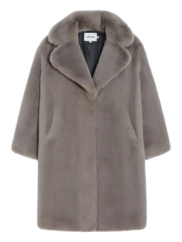 Apparis Steffi Faux-fur Coat - Grey