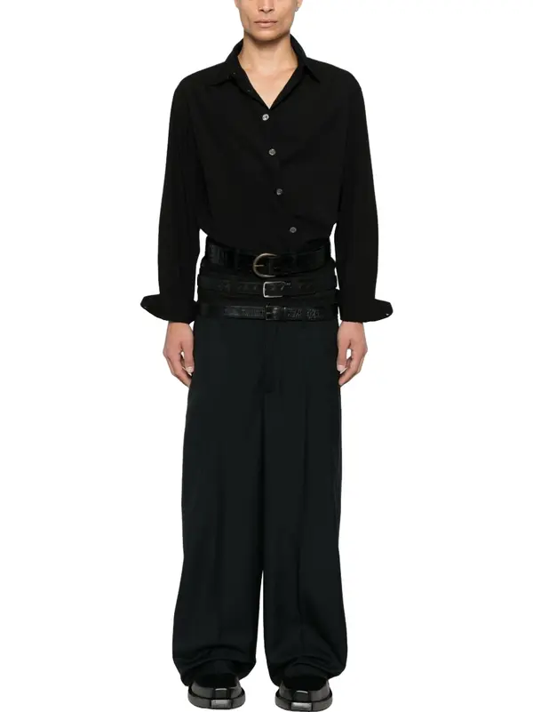 Balenciaga Layered Tailored Trousers - Black