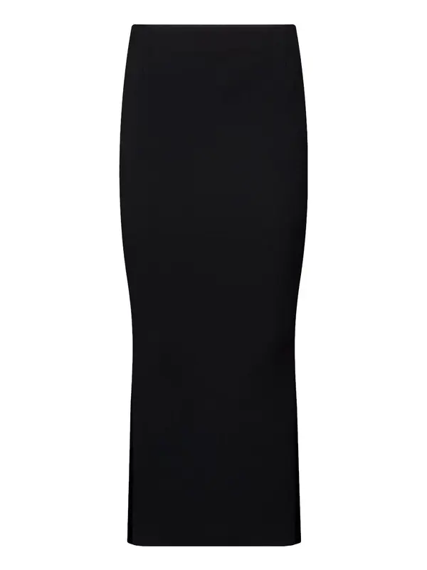Thom Browne Wool Hobble Maxi Skirt - Black