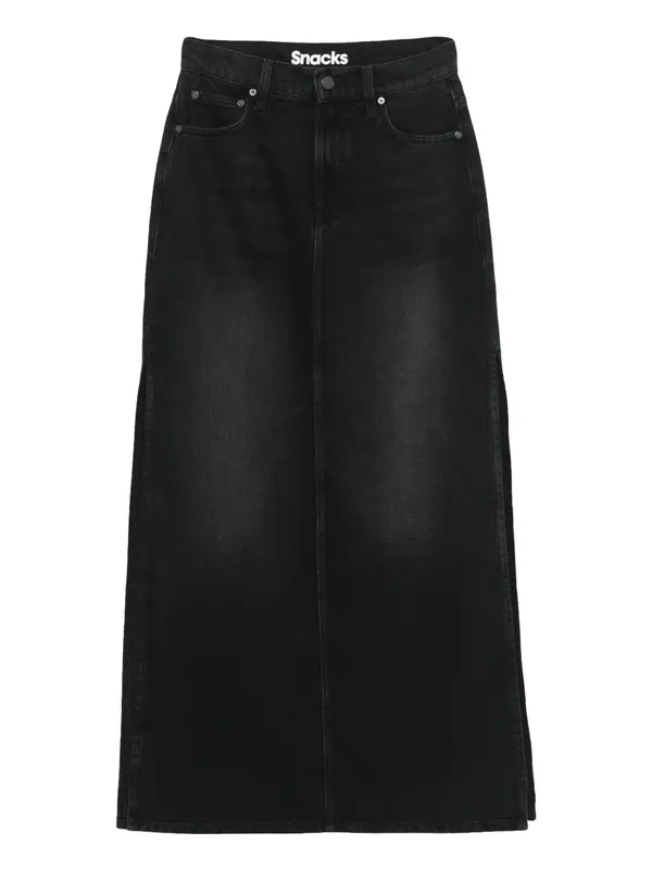 MOTHER The Fun Dip Slice Maxi Skirt - Black