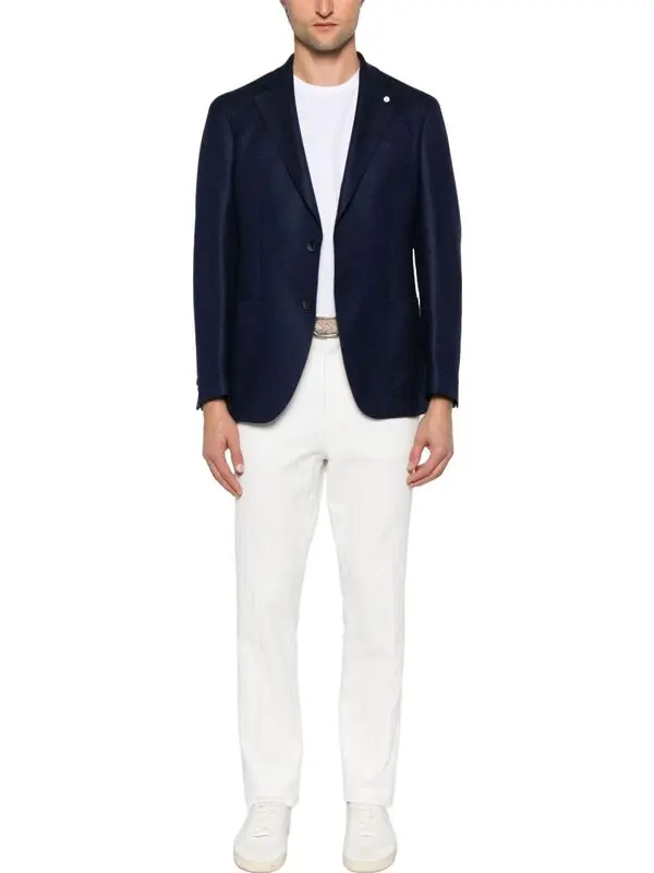 LUIGI BIANCHI MANTOVA Single-breasted Blazer - Blue