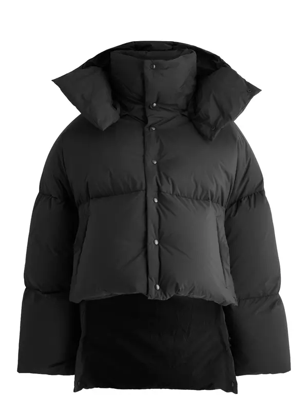 Alaïa Hooded Quilted Jacket - Black