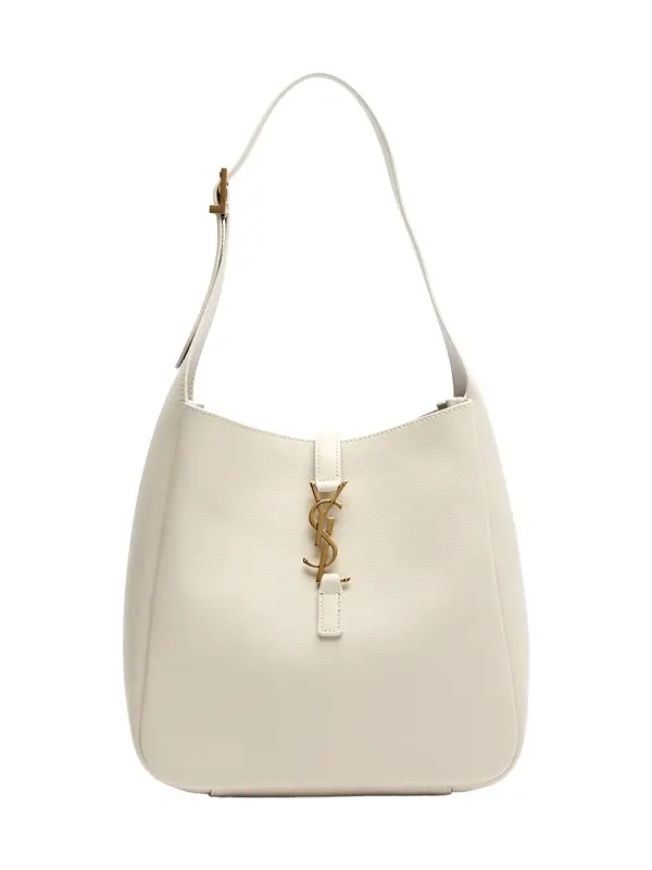 Saint Laurent Le 5 À 7 Small Hobo Bag - White