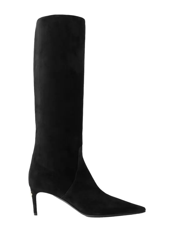 Dolce & Gabbana Mun Suede Knee Boots - Black
