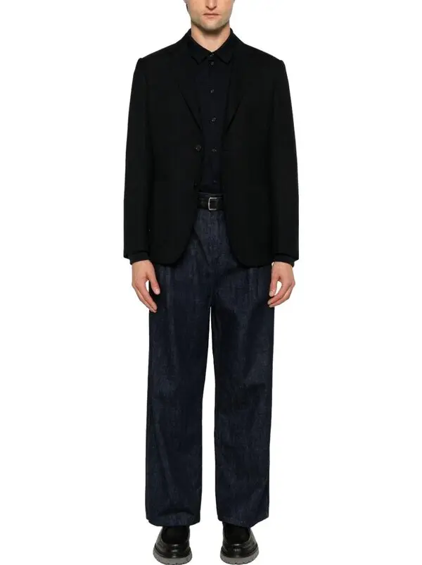 Giorgio Armani Long-sleeve Cashmere Shirt - Blue