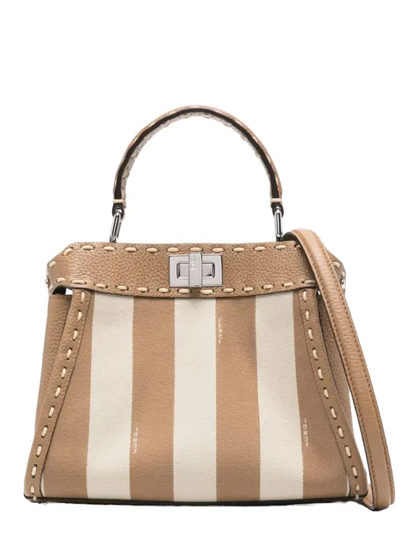 Fendi Mini Peekaboo Tote Bag - Brown