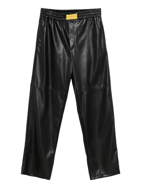 Iceberg Faux-leather Trousers - Black