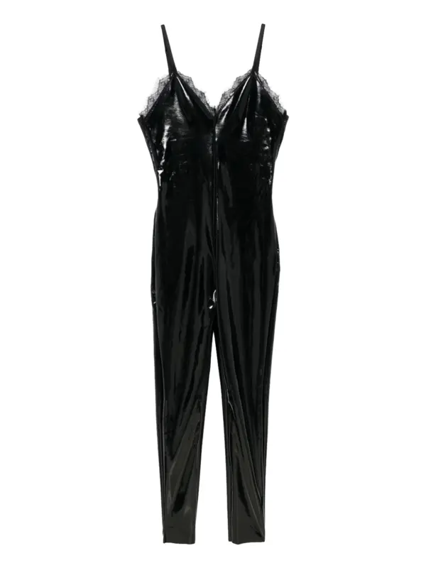 Alchemy Fashions X Lia Aram Patent Jumpsuit - Black