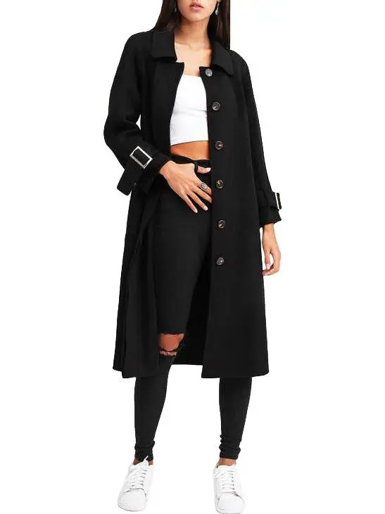 BELLE & BLOOM Shore To Shore Wool Coat - Black