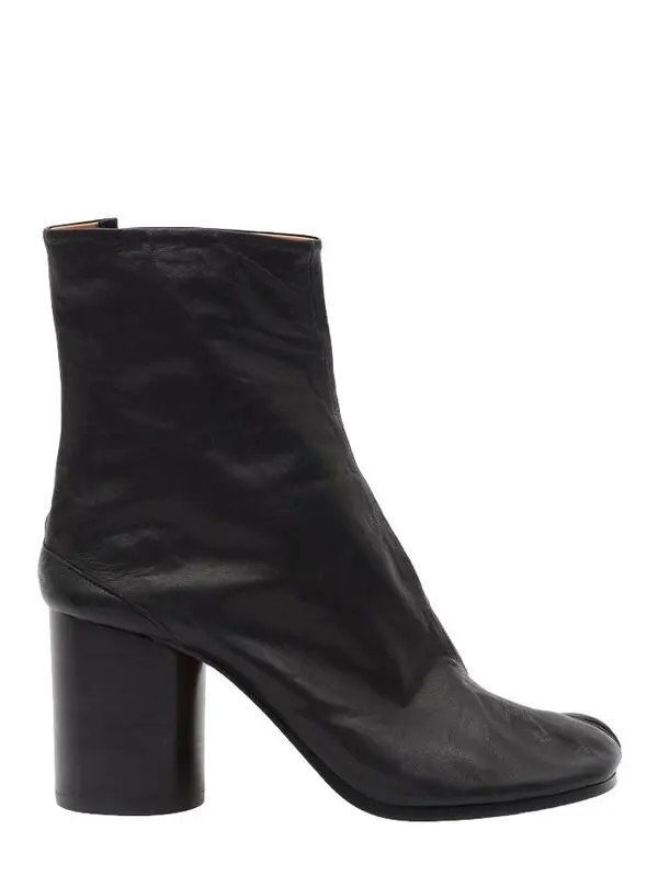 MAISON MARGIELA Tabi 75mm Leather Ankle Boots - Black