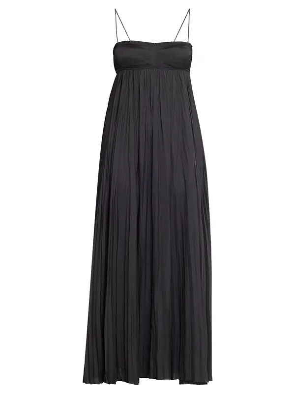 Ulla Johnson Valira Pleated Gown - Noir