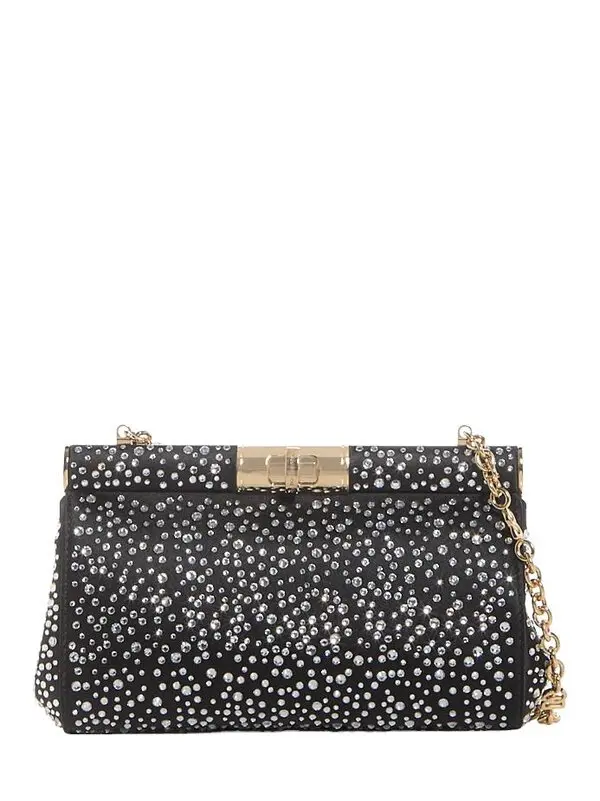 Dolce & Gabbana Marlene Embellished Shoulder Bag - Crystal/black