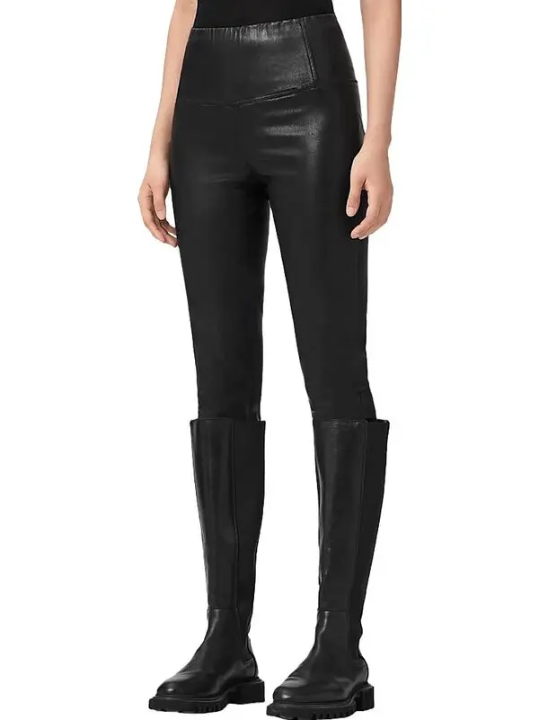 ALLSAINTS Cora Leather Leggings - Black