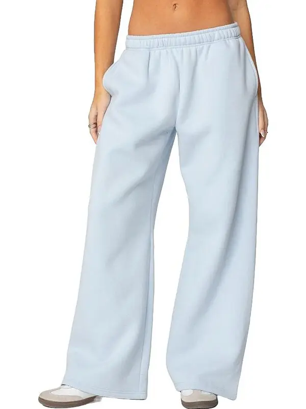 EDIKTED Bonney Bow Detail Sweatpants - Blue