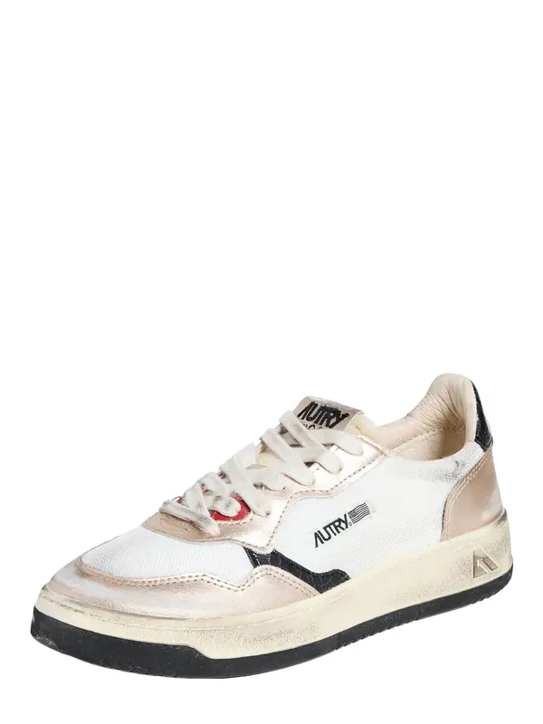AUTRY Super Vintage Low Top Sneakers - Mesh/suede White/gold