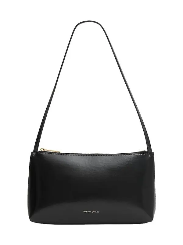 MANSUR GAVRIEL Gaia Leather Shoulder Bag - Black/famingo