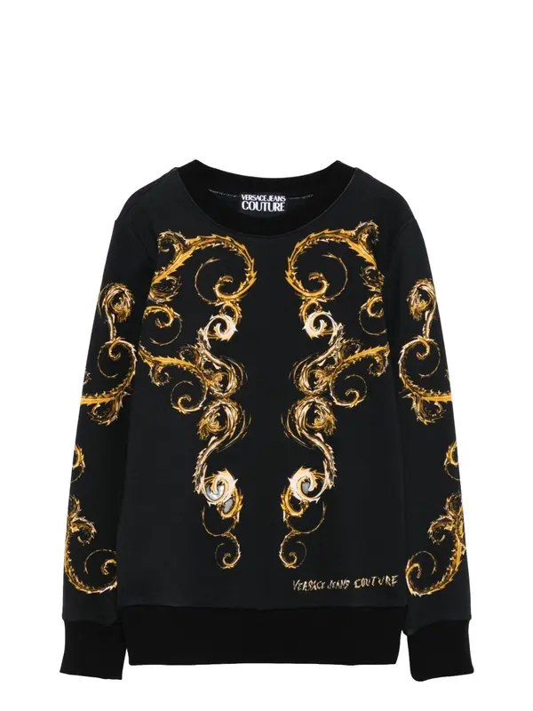 Versace Barocco Print Sweatshirt - Black