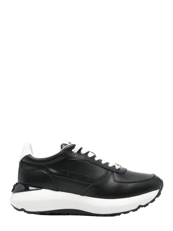 Moschino Leather Sneakers - Black