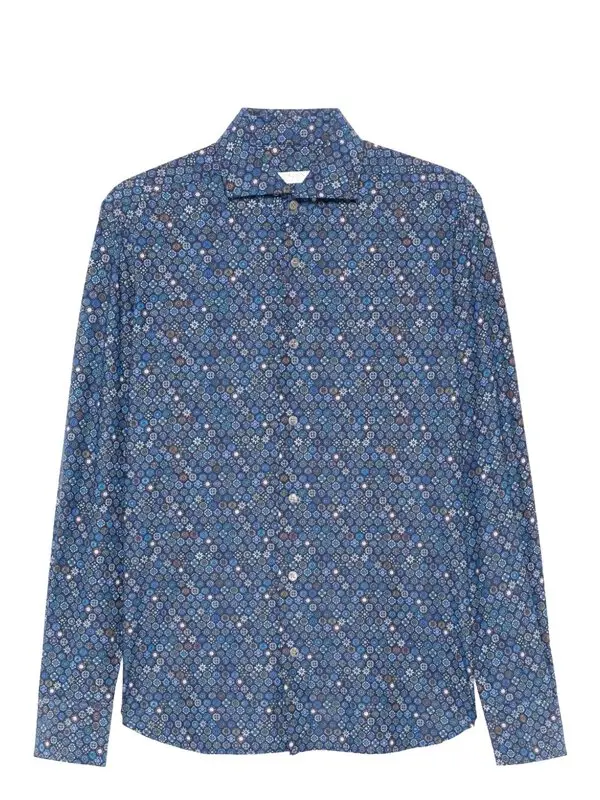 ORIAN Graphic-print Shirt - Blue