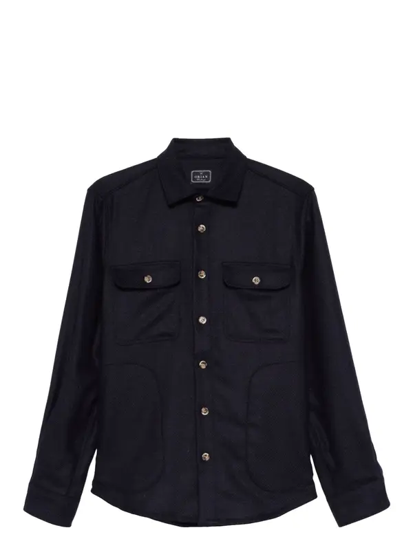 ORIAN Wool Shirt Jacket - Blue