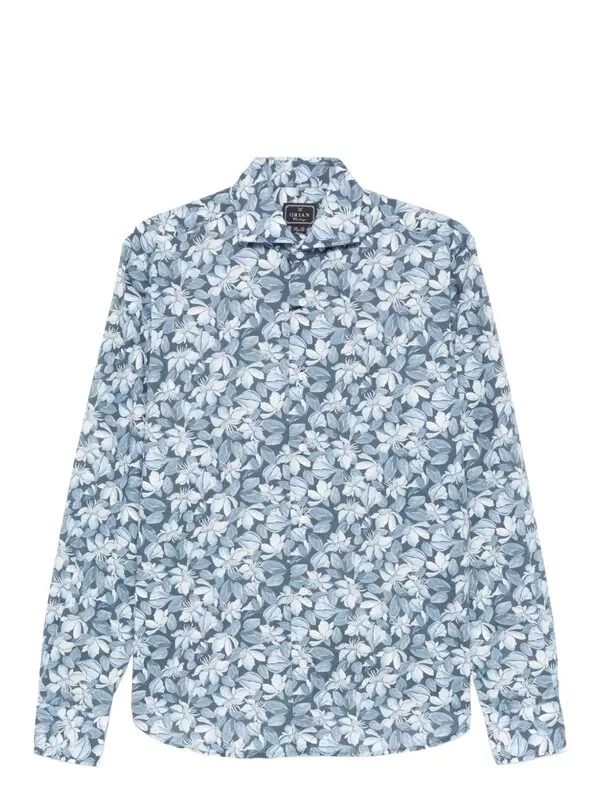 ORIAN Floral-print Shirt - Blue