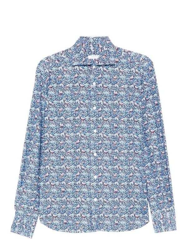 ORIAN Graphic-print Shirt - Blue