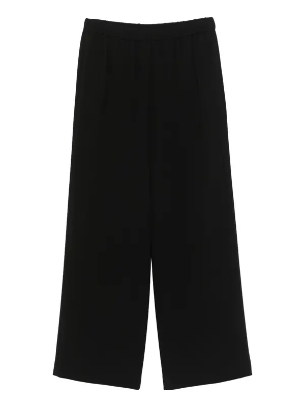 Aspesi Crepe Elasticated Trousers - Black