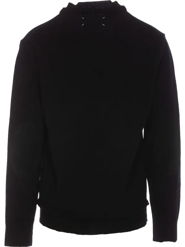 MAISON MARGIELA Elbow-patches Jumper - Black