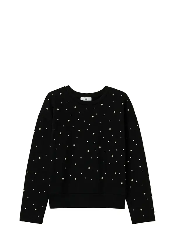 TWINSET Pearl-embellished Sweatshirt - Black