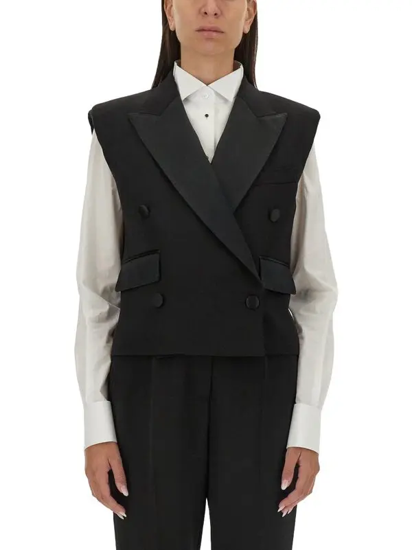 Dolce & Gabbana Double-breasted Sleeveless Jacket - Black