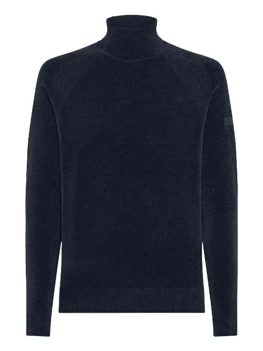 RRD Chenille Turtleneck Sweater - Blue