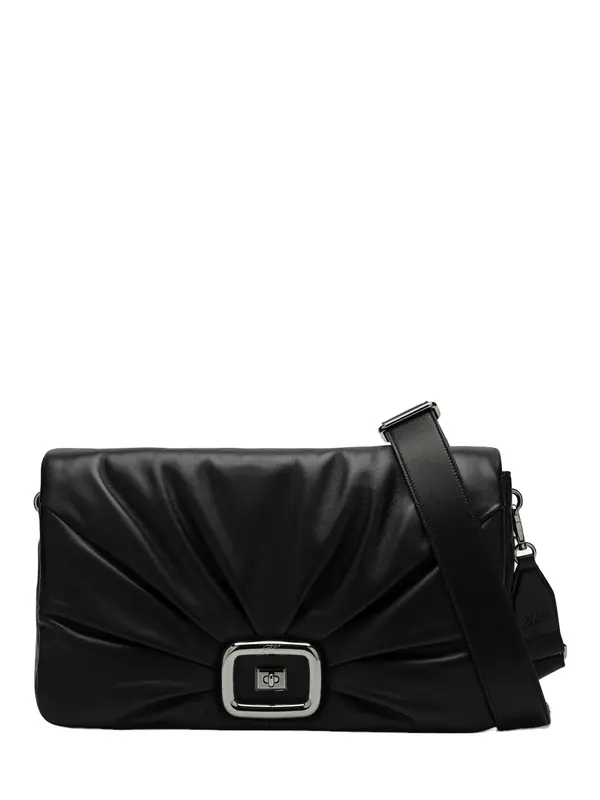 ROGER VIVIER Viv' Choc Large Shoulder Bag - Black