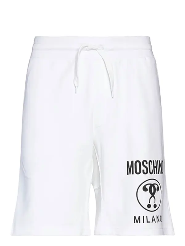 Moschino Cotton Logo Shorts - White