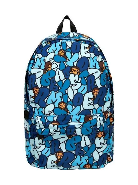 A BATHING APE Baby Milo All Friends Large Backpack - Blue
