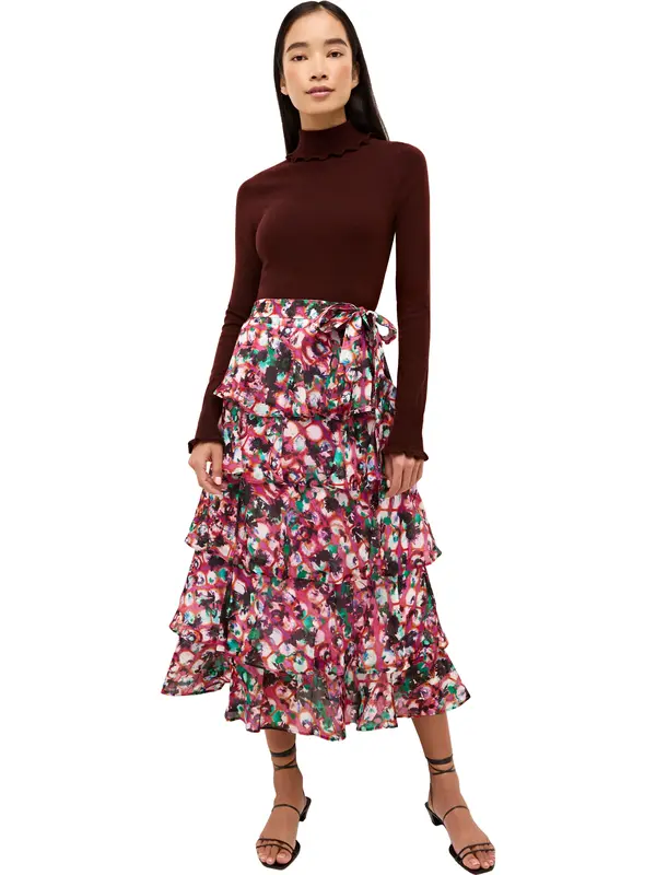 MARIE OLIVER Adler Printed Midi Skirt - Jasmine